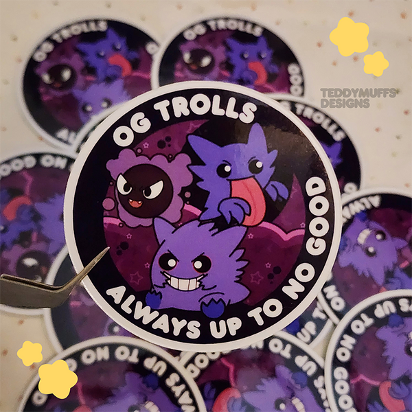 Ghost Trolls Magnet - Teddymuffs Designs