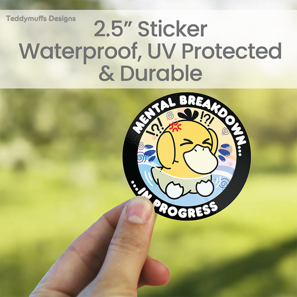 Psyduck Sticker | Pokemon | Vinyl | Teddymuffs